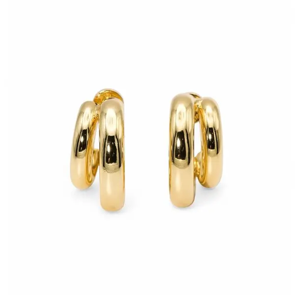 MISS CECILIA Double Hoop Earrings - Gold
