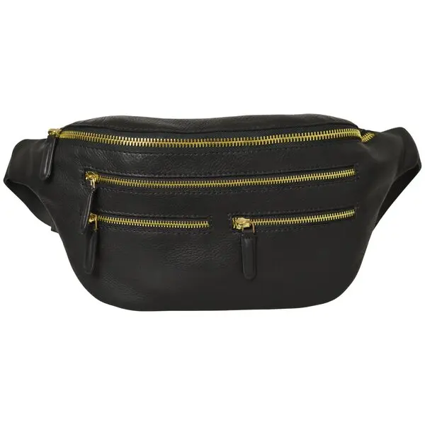 BELSAC Odine Leather Bumbag - Black