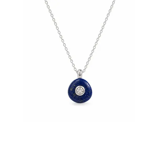 LILY FLO JEWELLERY Lapis Lazuli Round Pendant Necklace - Blue