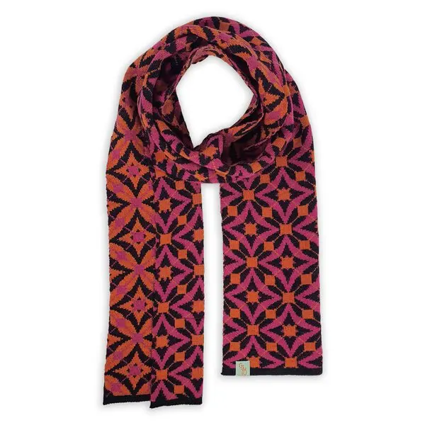 OTTO & SPIKE Black / Orange / Pink Scarves Lara Black, Cinnamon Orange - Black/orange/pink