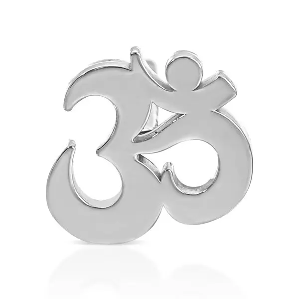 Maya Brenner Designs Charm Stud 14k Gold Om