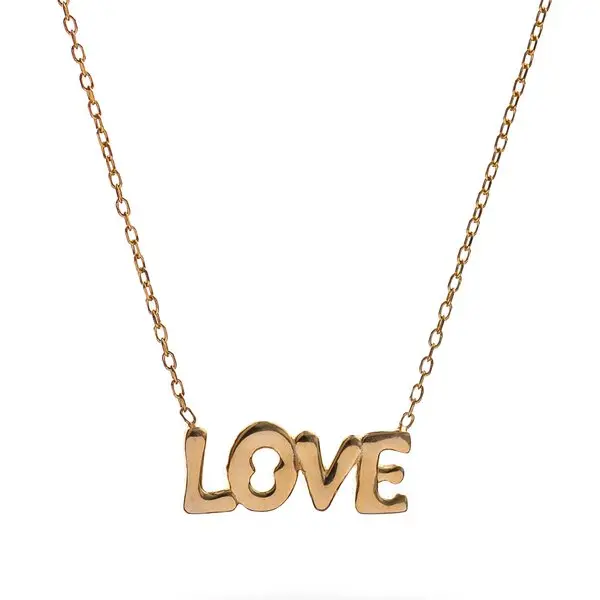 EBRU JEWELRY Love Letter Necklace - Gold