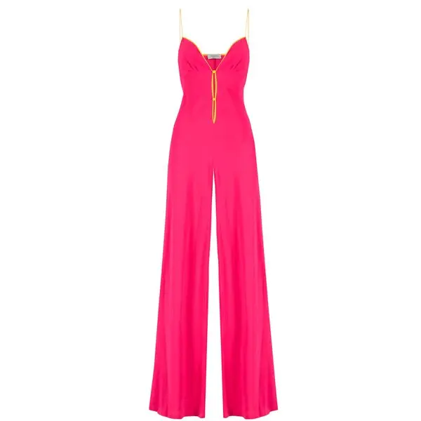 TEODORA MILANO Ibiza Silk Jumpsuit - Pink