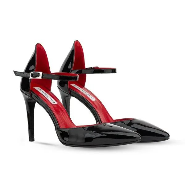 ROSAMUND MUIR LONDON Lumina Patent Heels - Black