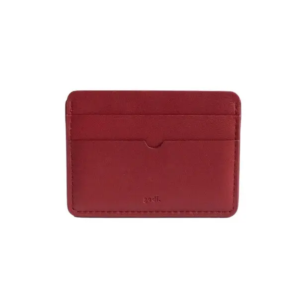 GODI. Handmade Leather Card Case - Red