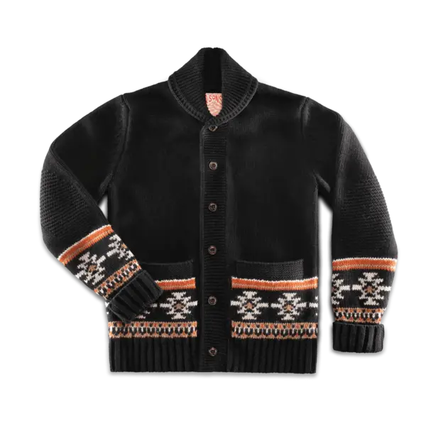 &SONS TRADING CO Homestead Cardigan Charcoal - Blue