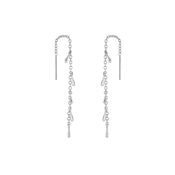 LUCY QUARTERMAINE Drop Feeder Earrings - Silver