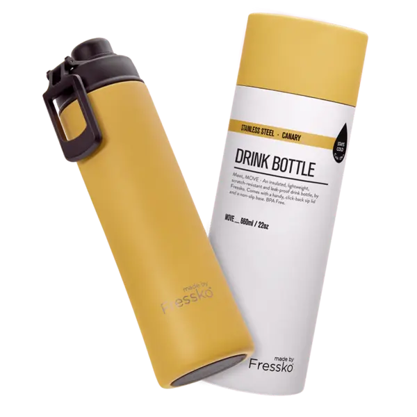 Fressko Move 660ml/22oz Drink Bottle Canary - Yellow