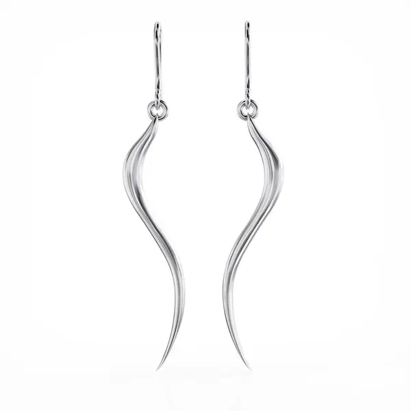 LINDA FIORE Swirl Earrings - Silver