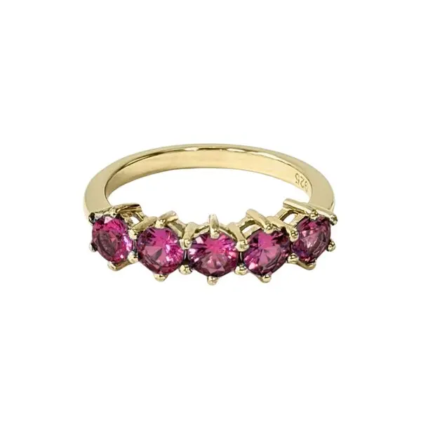 BELINDA JEWELZ Ruby Lena Birthstone Ring - Pink