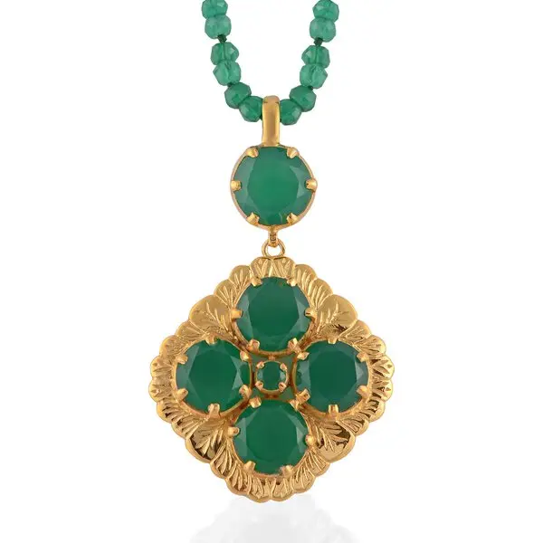 EMMA CHAPMAN JEWELS Venise Onyx Pendant - Green