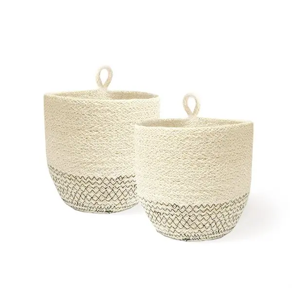 KORISSA Amari Loop Bin In Set Of 2 - Black