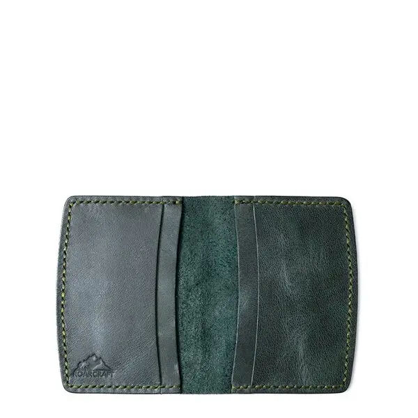 ROARCRAFT Leather Card Holder Wallet Etenna Emerald - Green