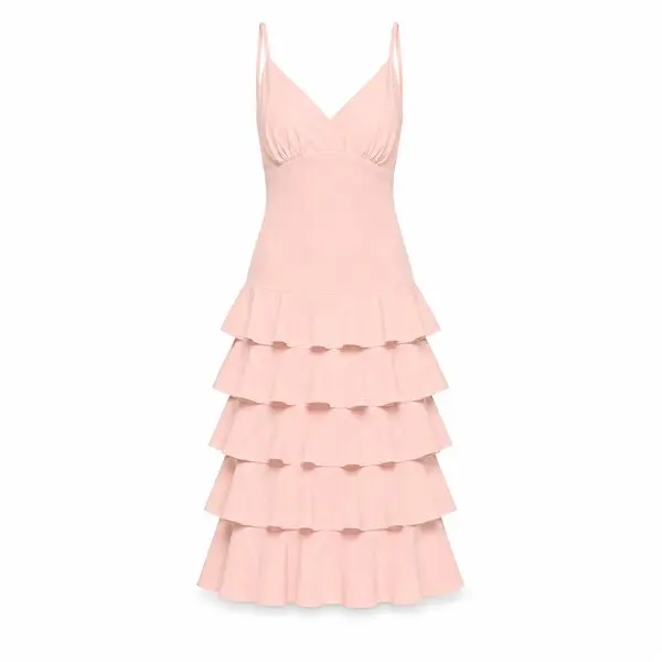 NEVA Calissa Elegant Midi Dress Rose