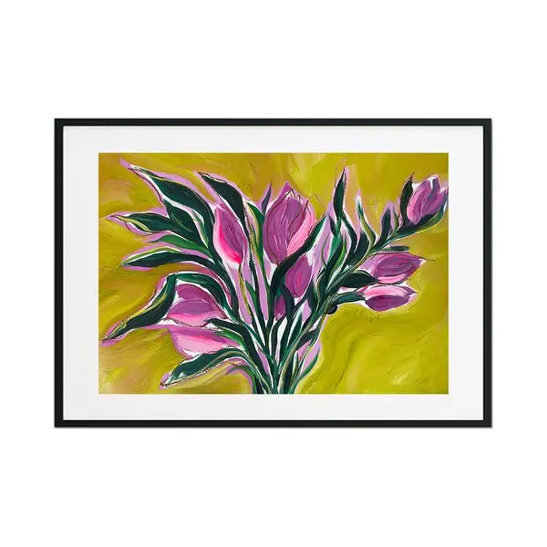 Jessica Slack Studio Friends Are Like Flowers Abstract Floral Print - Green