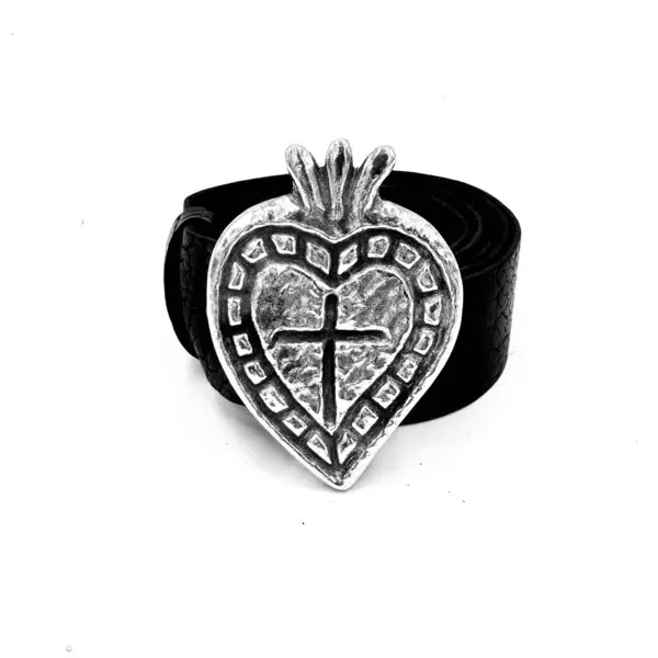 LYNN TALLERICO Corazon Heart Belt Medium/large - Black