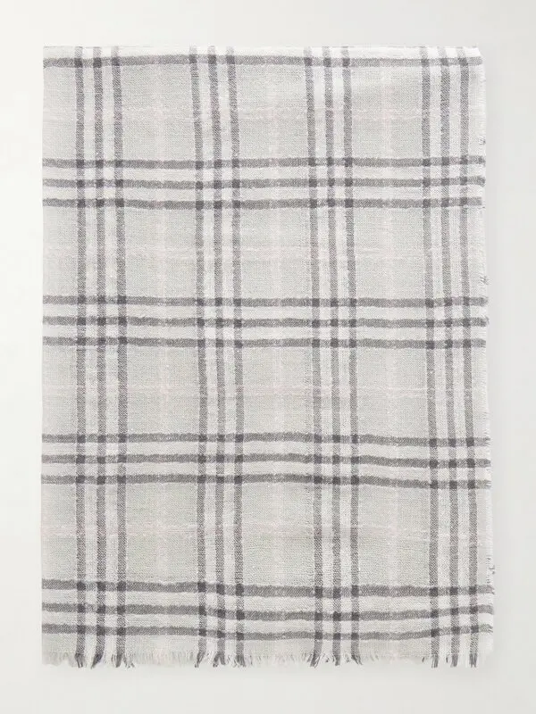 Burberry Checked Wool-blend Scarf