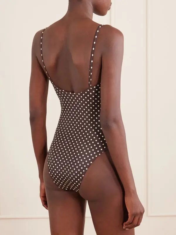 Matteau Petite Square Polka-dot Recycled Swimsuit