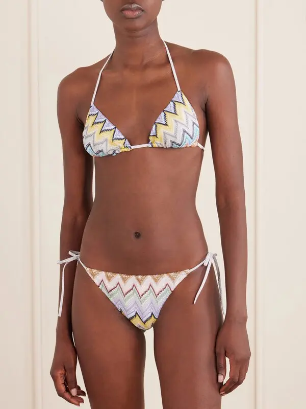 Missoni Mare Striped Crochet-knit Bikini