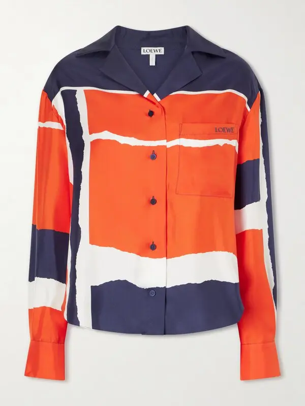 Loewe Printed Silk-twill Blouse