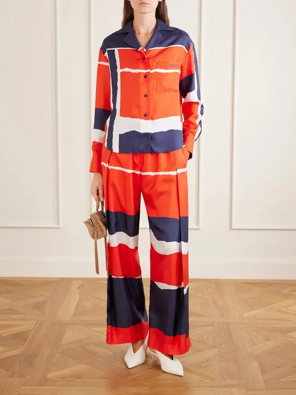 Loewe Printed Silk-twill Blouse