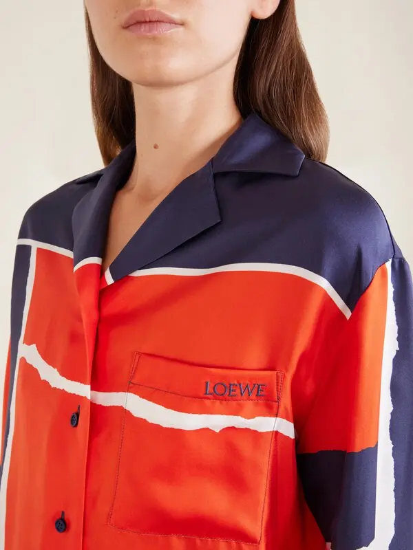 Loewe Printed Silk-twill Blouse