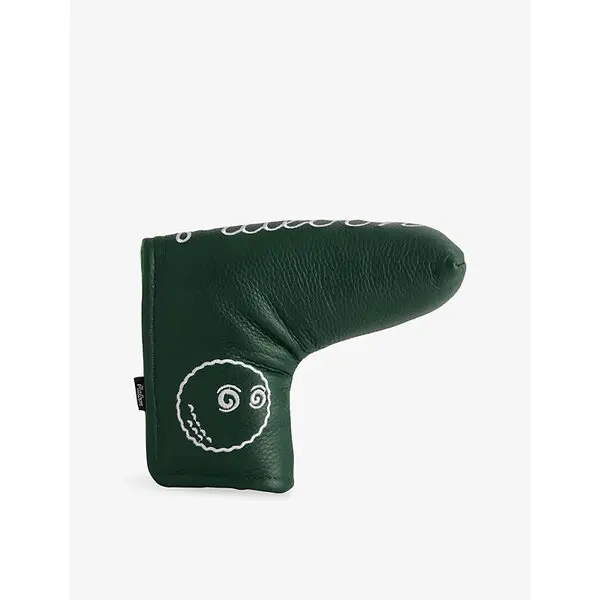 MALBON Brand-embroidered Leather Blade Cover - Forest