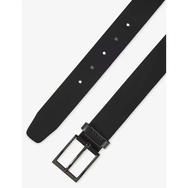BOSS Branded-buckle Leather Belt