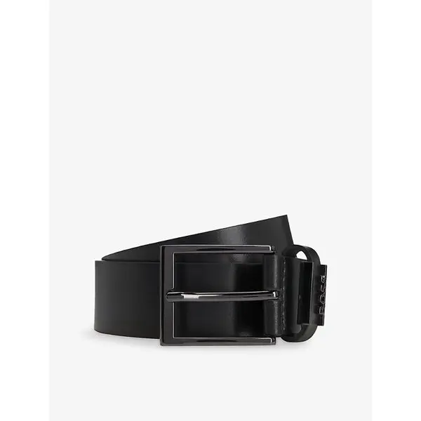 BOSS Branded-buckle Leather Belt