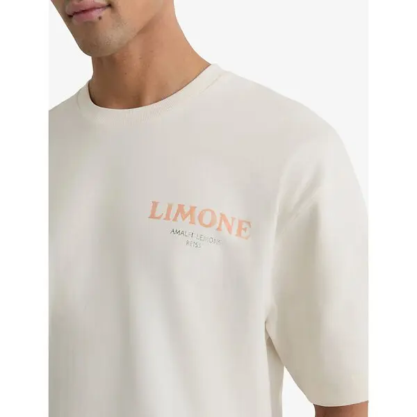 REISS Calvino Graphic-print Relaxed-fit Cotton T-shirt