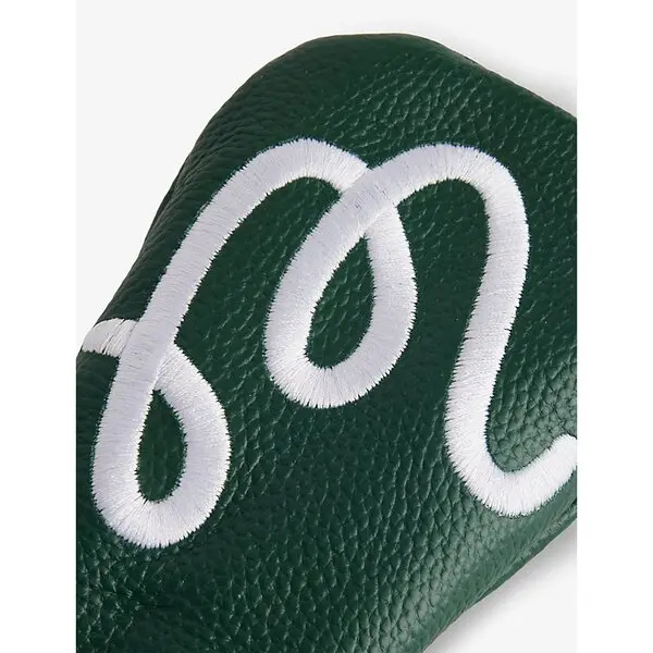 MALBON Brand-embroidered Leather Golf Club Headcover