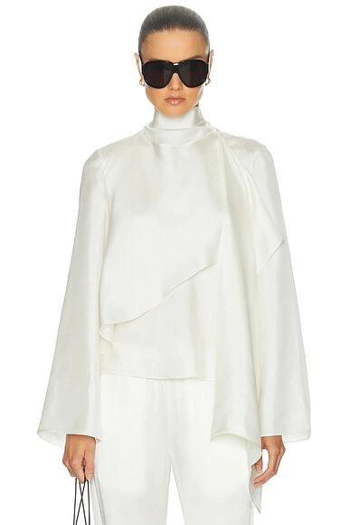 RÓHE Silk Foulard Top - Cream