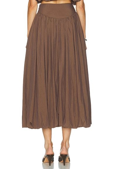 NICHOLAS Zaira Bubble Skirt - Chocolate
