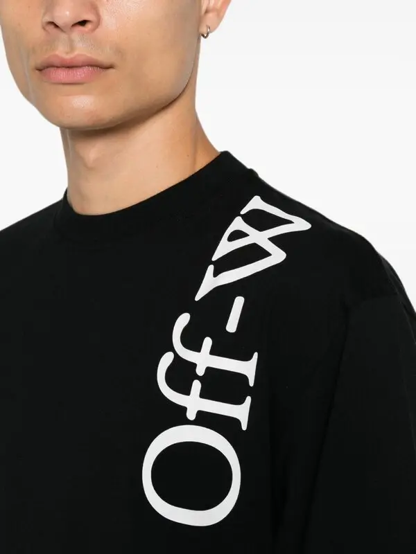 Off-White Vertical Bookish Skate Cotton T-shirt - Black