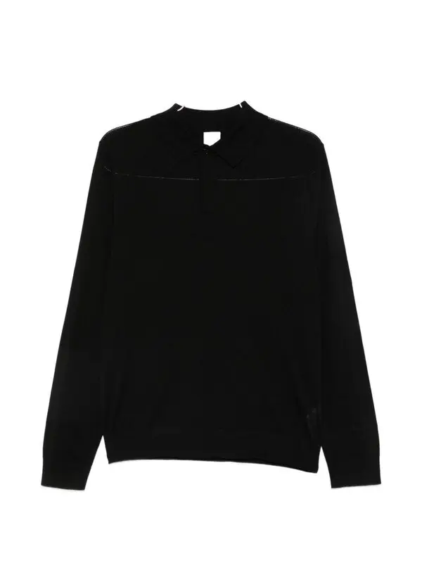 Paul Smith Wool Polo Shirt - Black