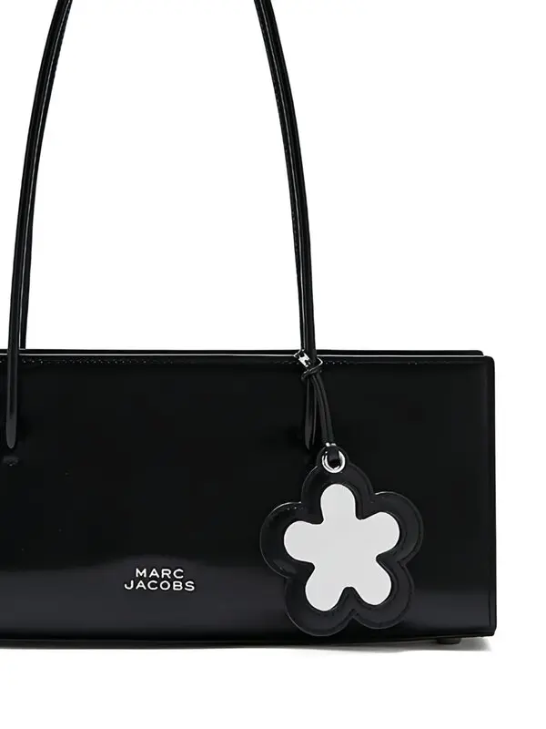 Marc Jacobs The Mirror Satchel Leather Shoulder Bag - Black