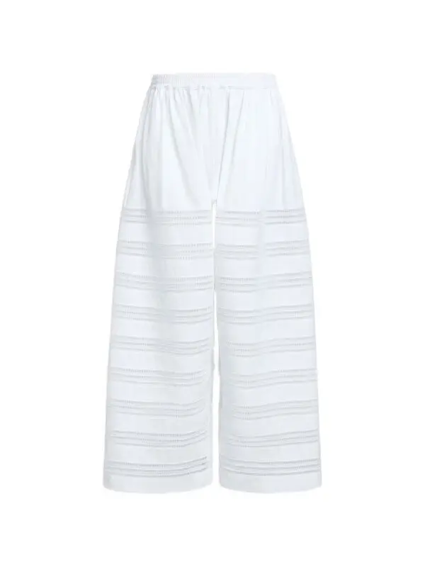 Alaïa Cotton Round Trousers - White