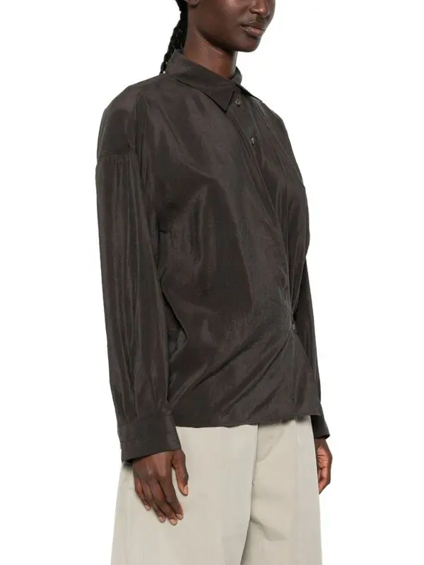 LEMAIRE Silk Twisted Shirt - Brown