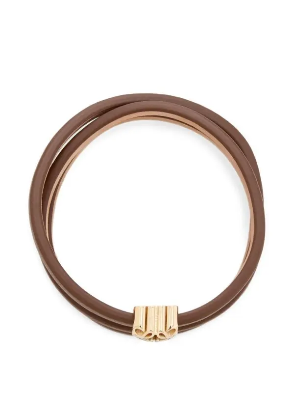 Loewe Anagram Bombé Leather Bracelet