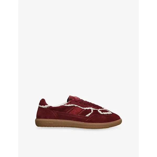 ALOHAS Tb490 Crochet Suede Trainers - Wine Comb