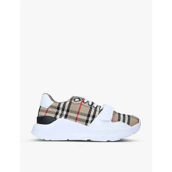 Burberry Regis Vintage Check Canvas Trainers - Beige