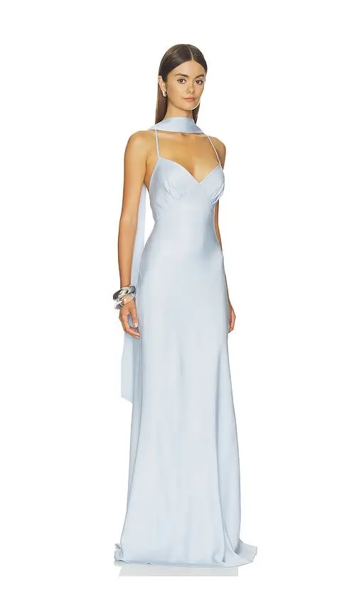 NADINE MERABI Lana Dress In . Also - Blue