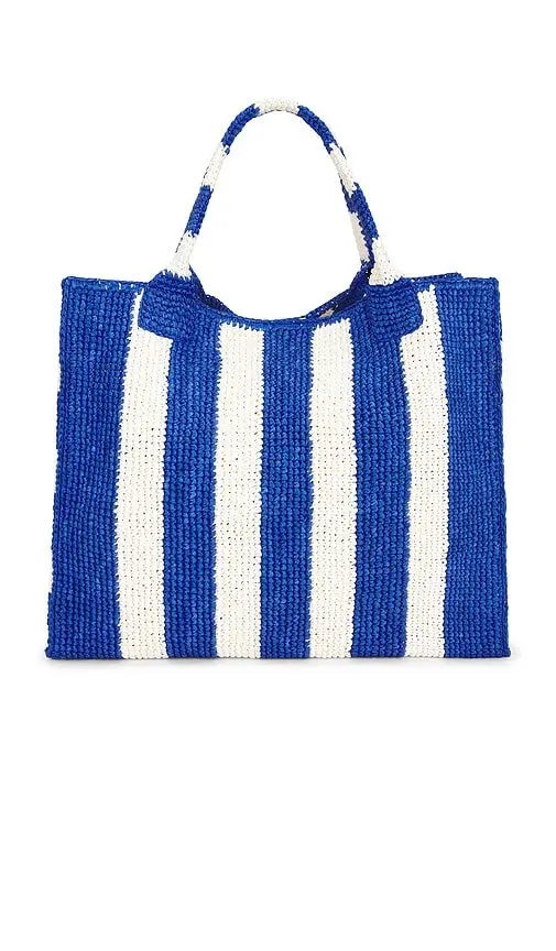 LOEFFLER RANDALL Sol Crochet Raffia Tote Bag - Blue