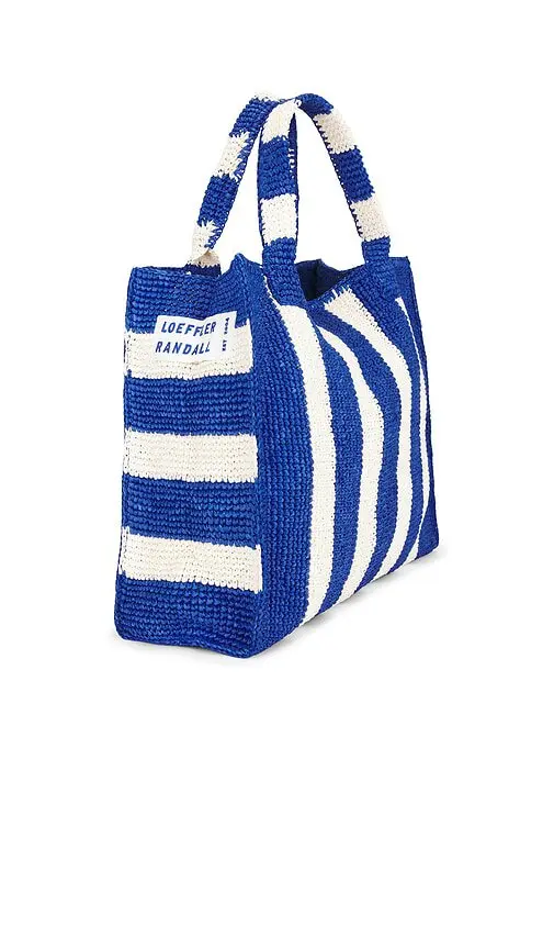 LOEFFLER RANDALL Sol Crochet Raffia Tote Bag - Blue
