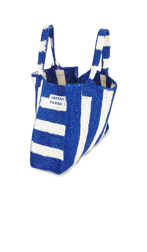 LOEFFLER RANDALL Sol Crochet Raffia Tote Bag - Blue