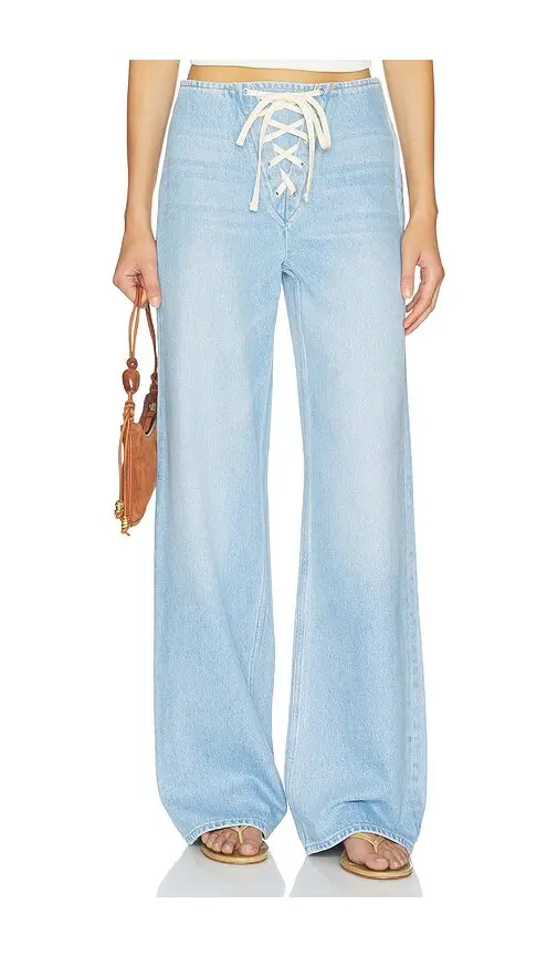 MOTHER The Laced Up Smoothie Sneak Jeans In . Also - Blue