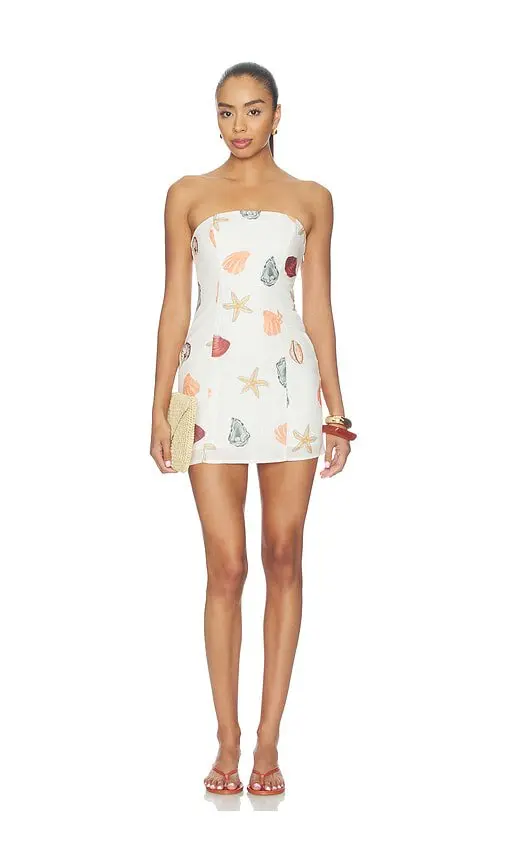 MORE TO COME Allegra Strapless Mini Dress In . Also - Multi