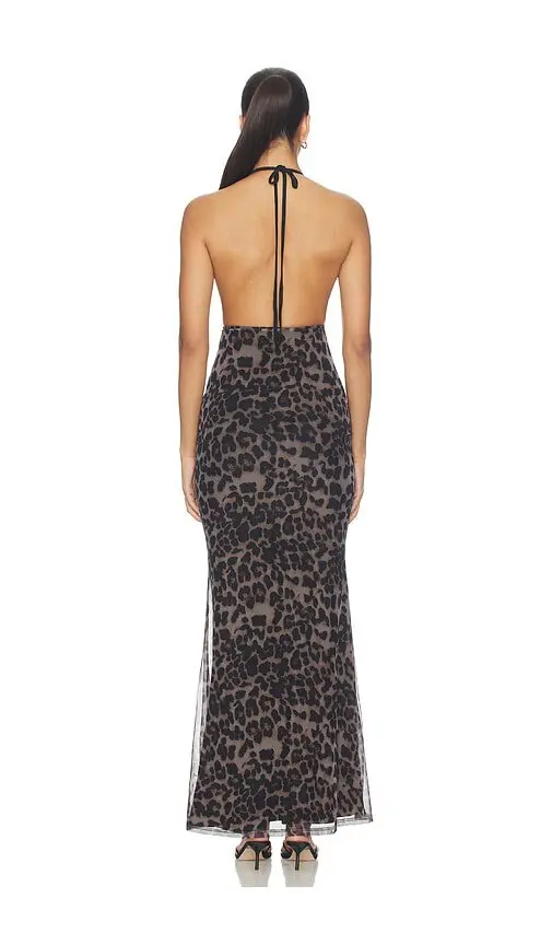 MORE TO COME Camryn Maxi Dress In Leopard Print
