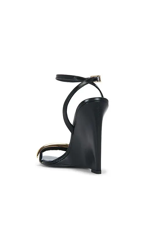 Retrofete Nola Wedge Sandal With Gold Tone Detail