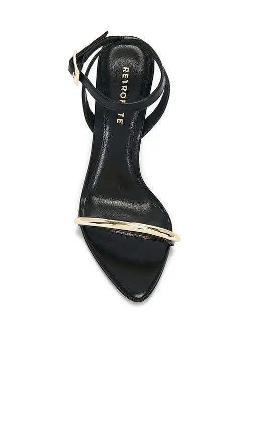Retrofete Nola Wedge Sandal With Gold Tone Detail